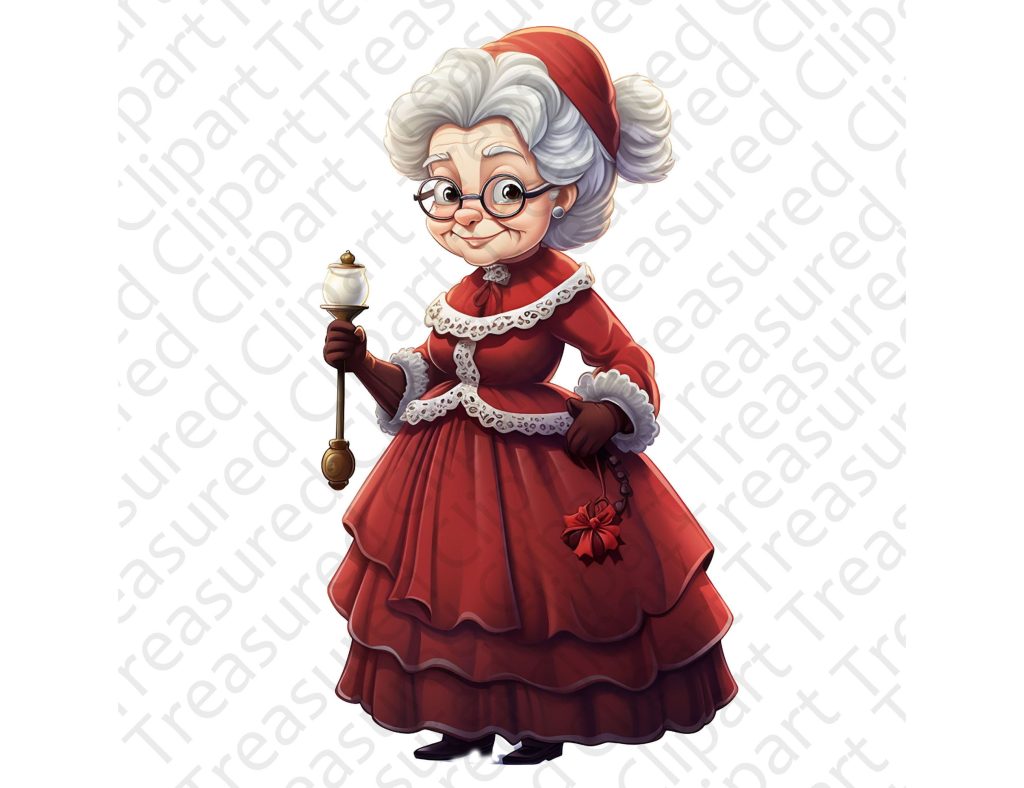 Winter’s Warmth: Mrs. Claus Clipart Download